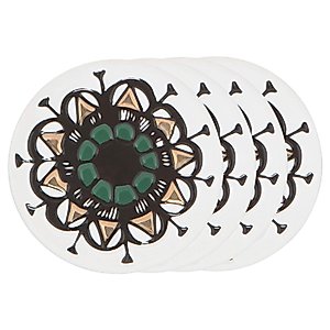 Now Designs Ceramic 4 Shadowvale Coaster Set, Multicolor