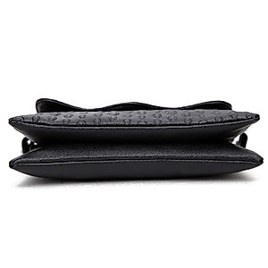 Freie Liebe Women Classic Black Skull Cross Body Bag Vintage Clutch Purse Shoulder Bag