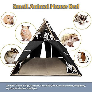 Y-DSIWX Guinea Pig Hideout House Bed, Skull Dark Pattern Rabbit Cave, Squirrel Chinchilla Hamster Hedgehog Nest Cage