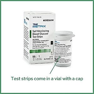 McKesson TRUE METRIX Self-Monitoring Blood Glucose Test Strips, 50 Strips, 1 Pack