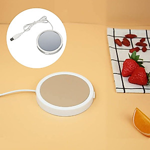 Bothyi USB Coffee Heater Desktop Tea Beverage Keep Warm Drinking Cup Heating to 90° C, White