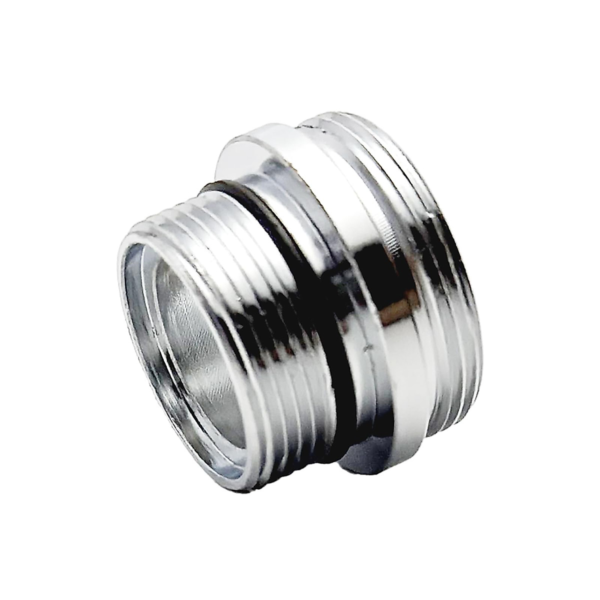 XNTONG - Faucet Aerator Adapter, Male Thread M18.5 to Male Thread M22, Copper Plated Chrome Faucet Adapter, Suitable for Kitchen Faucet Adapter Kit Connection, (M18.5-M22)