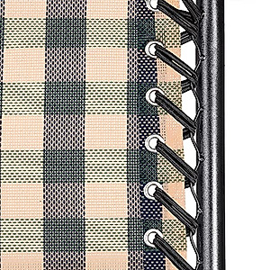 PATIKIL Gravity Chair Replacement Fabric, Anti-Gravity Chair Cloth Square Pattern Recliners Repair Tool Kit with with Cord Lace for Patio Outdoor, Green