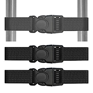 Vukgahao French Door Fridge Lock Pantry Lock for Refrigerators Cabinets RV Cable Tie Best Gifts for Child Safety Products Black 2 Count (Pack of 1) (Black, 1X16 in)