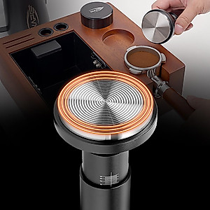 53mm Calibrated Espresso Tamper, Coffee Tamper with 20-35lbs Adjustable Pressure Feature, Springs Loaded Tamper, Anodized Aluminum Handle and Stainless Steel Base