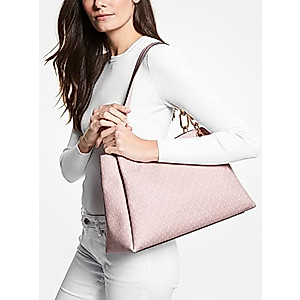 Michael Kors Women's Trisha Large Shoulder Bag Tote Purse Handbag (Dark Powder Blush)