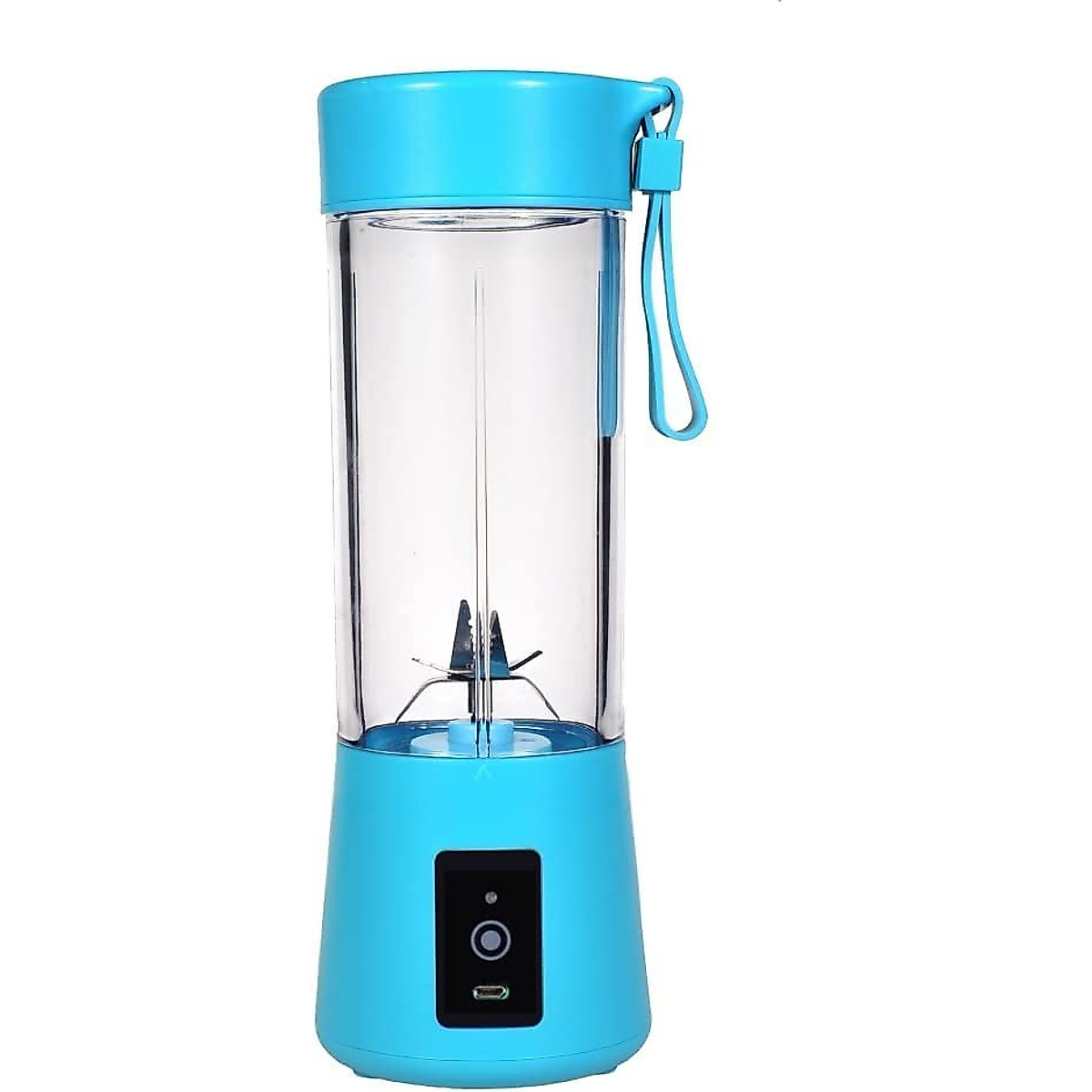Portable Blender USB Rechargeable Best Personal Blender for Shakes and Smoothies, with 4 Ultra-sharp Blades for Travel, Office & Sports (Blue)