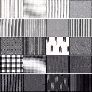 Moda Fabrics Low Volume Wovens Charm Pack by Jen Kingwell; 42-5 in Precut Fabric Quilt Squares, Assorted, 18201PP