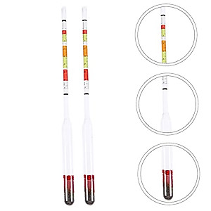 GRIRIW 2pcs Three Range Sugar Meter Specific Hydrometer American Measurements Hydrometer 0- Sweet Measurements Hydrometer Test Tool Sweet Gauges Beer Gauges Sweet Scales Glass