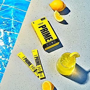Prime Hydration+ Stick Pack | LEMONADE | 6 Sticks | Electrolyte Drink Mix | 10% Coconut Water | 250mg BCAAs | Antioxidants | Naturally Flavored | Zero Added Sugar | Easy Open Single-Serve Sticks