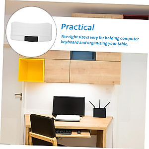 STOBOK Keyboard Tray Under Desk Slide Desk Pp Aluminum Space Saving Out Office Keyboard Stand