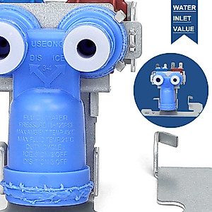 WR57X10032 WR57X33326 Refrigerator Water Inlet Valve by Fetechmate WR57X10032 Dual Solenoid Valve Compatible with G-e Refrigerator Replace WR57X33326 WR57X10040 WR57X10064