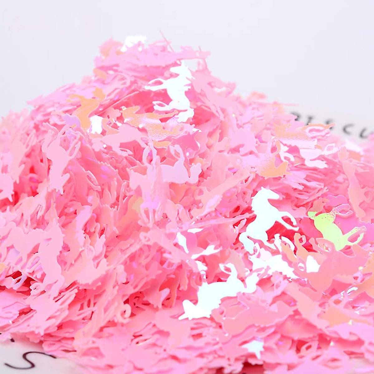2000 Pieces Unicorn Horn Horse PVC Table Confetti for Wedding Birthday Party Decoration Celebrations Unicorn confetti, 1.9 oz(Pink)