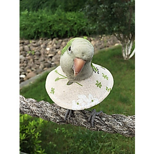 Bird Collars,Adjustable Recovery Collar Parrot Elizabeth Collar for Feather Plucking Feather Protector Shield with Soft Padded Cotton Neck Cone Anti-bite Anti-Licking Wound Healing (5XL,Flower)