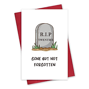 Chomerry 30th Birthday Card, Funny 30th Birthday Card for Friend Son Daughter Sister Brother, Say Goodbye to 20th, Grow Up Card