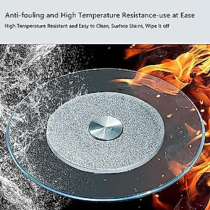 Lazy Susans Turntable 10mm Tempered Glass Lazy Susan Heavy Duty Turntable Round Dining Table Swivel Large Tabletop Serving Plate ，20-47in Kitchen Dining Table Rotating Tray, Aluminum Alloy Bearing (C