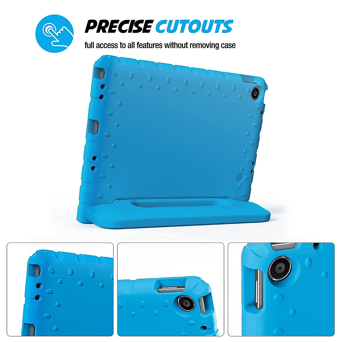 ProCase Kids Case for Lenovo Tab M10 Plus 3rd Gen 10.6 Inch 2022, Shockproof Lightweight Portable with Handle Baby Friendly Case for Tab M10 Plus 10.6" 2022 TB-125F/128F –Blue