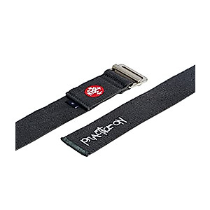 Manduka Align Yoga Strap - Lightweight Cotton, Secure, Slip Free Support, Thunder Grey, 1.75 Inch Wide, 8 Feet (244cm)