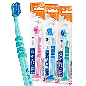 Curaprox Kids CK 4260 Baby Toothbrush (3 Pack); extra soft bristles for children