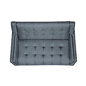 GDFStudio Christopher Knight Home Evelyn Fabric Loveseat, Dark Gray