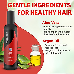 Pro Series Leave In Conditioner Spray 8oz - Daily Hair Care Treatment, Heat Protectant, Anti-Frizz, Moisturizes, Detangles & Restores Damaged Hair for Healthy & Smooth Lace Wig, Toupee & Hair Systems