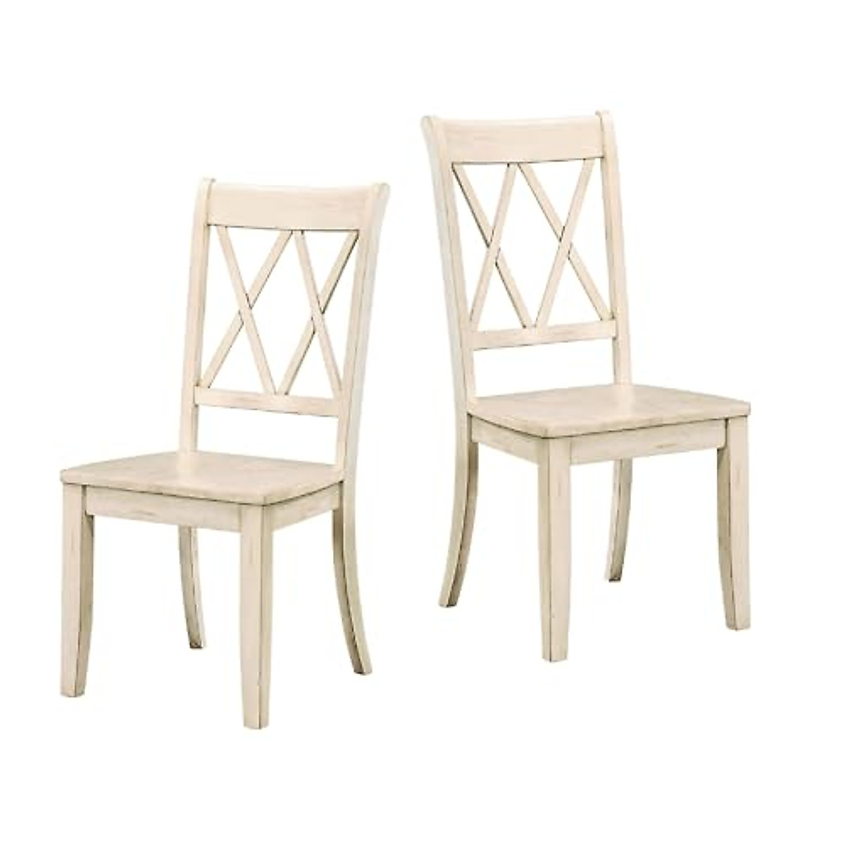 Wycian Chair Stand, Chair Cushion Seat 2PCS White Seat Height 17.5" Wood Capacity 250LB 23" L 17.5" W 40" H Living Room Bedroom Patio Dining Chairs