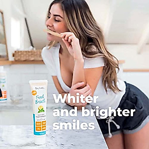 Premium Oxyfresh Maximum Fresh Breath Lemon Mint Toothpaste - Clean Teeth & Fresh Breath - Natural Essential Oils & Natural Xylitol to Help Fight Tartar - SLS & Fluoride Free, 3-5oz