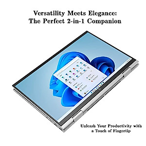 HP Envy x360 2-in-1 15.6" FHD Touchscreen Laptop, Intel Core i5-1135G7, 32GB RAM, 1TB PCIe SSD, Backlit Keyboard, Iris Xe Graphics, HD Webcam, Windows 11, Silver, 32GB Hotface USB Card