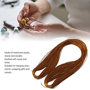 QANYEGN 5 Pack Metallic Thread, Metal Embroidery Thread Tag Wire, Embroidery Thread Set Suitable for Embroidery, Bracelet Making and Jewelry Crafts, 100 Yards per Pack(ld)