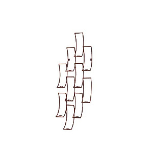 PIBM Stylish Simplicity Wine Rack Wall-Mounted Wine Rack, Metal Wrought Iron Retro, Home and Kitchen Bar Decoration Accessories, Can Hold 5 Bottles of Red Wine, Black