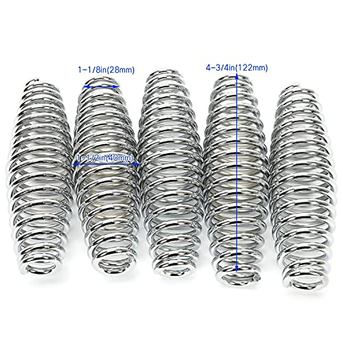 HECASA 5PCS 5" Spring Steel Spring Handle BBQ Smoker Grill Pit Wood Furnace Stove 5 Pack