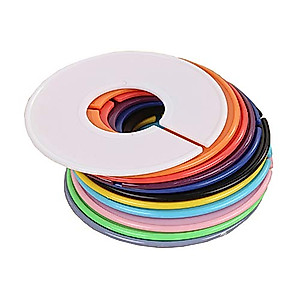 15Pcs Clothing Rack Size Dividers Blank Round Hangers Closet Dividers Baby Closet Size Dividers Hanging Ring Label for Home Closet Cloth Store, Random Color