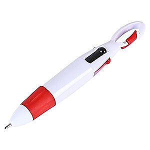 Retractable Shuttle Pens with Carabiner Clip - Pack of 12 Bulk Mini 4-in-1 Multi-Colored Ink Ballpoint Pens with Keychain for Adults, Kids, Nurses, School, Stocking Stuffer Gifts, Party Favors