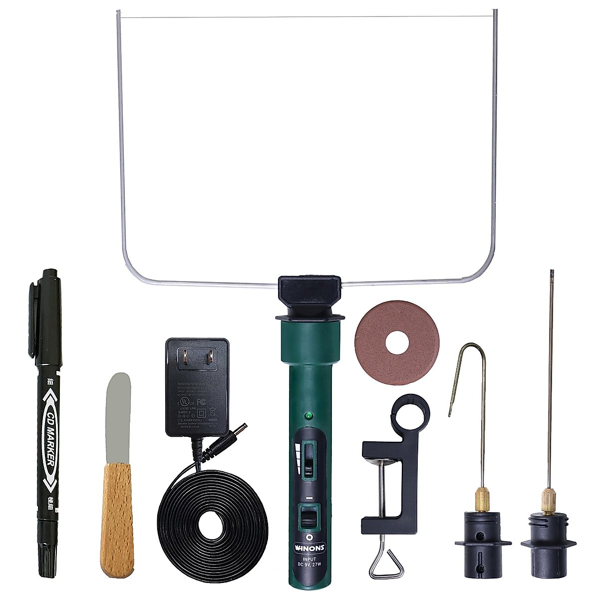 WINONS Hot Wire Foam Cutter with Temperature Controller and Light Indicator 27W, Upgraded WFC-0008 Styrofoam Cutter also can be used as a Hot Knife Foam Cutter and Polystyrene Cutting Tool (Kit of 10)