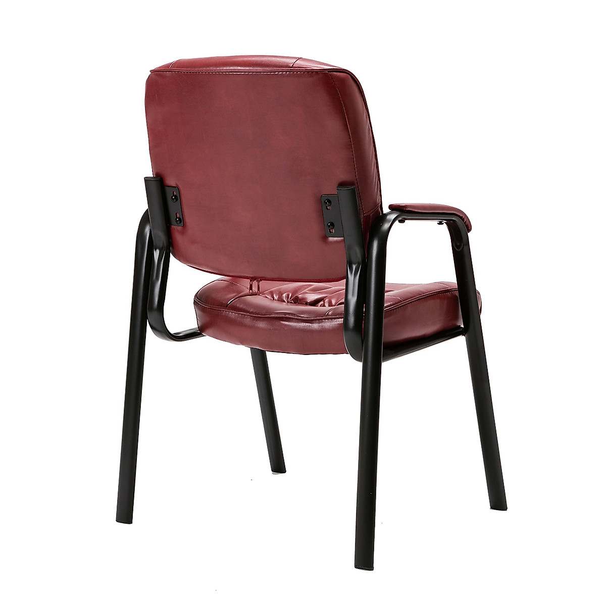 BTEXPERT Leather Office Executive Waiting Room Guest Reception Side Conference Chair, Burgundy, 1