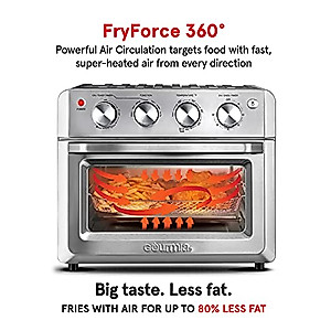 Gourmia Toaster Oven Air Fryer Combo 7-in-1 cooking functions 1550 watt air fryer oven 19.8L capacity air fryer accessories included convection toaster oven rack, air fryer basket GTF7580