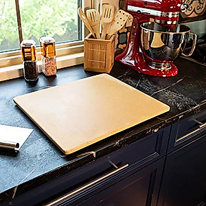 Honey-Can-Do KCH-09011 Pizza Stone, 14" x 16", natural clay