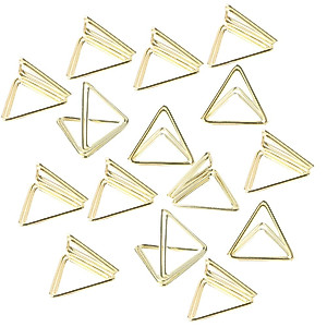 20 Pcs Place Card Holder Triangle Shape Name Cards Picture Holders Photo Picture Stand Table Number Clip Holder for Wedding, Party, Office