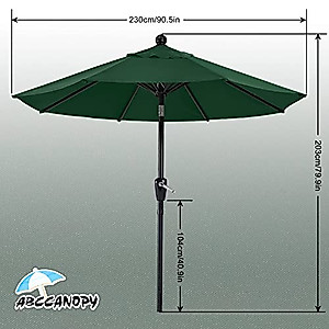 ABCCANOPY Durable Patio Umbrellas 7.5' Green