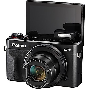 Canon PowerShot G7 X Mark II Digital Camera with 64 GB Card + Premium Camera Case + 2 Batteries + Tripod (Renewed)