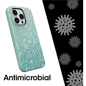 OtterBox Symmetry Series+ Antimicrobial Case with Magsafe for iPhone 14 Pro (Only) - Non-Retail Packaging - Feathers and Ferns (Green)