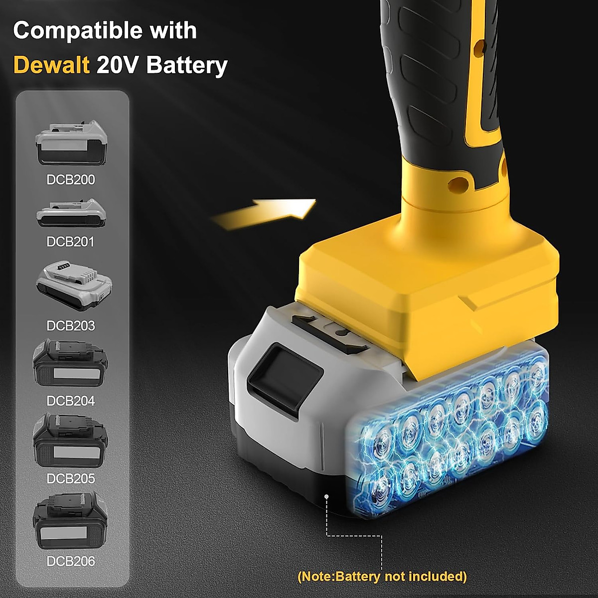 Tile Vibration Tool Compatible with Dewalt 20V Max Battery(Battery not included) Tile Vibration Leveling Machine with 8 Level,Digital Display,Suction Cup & & Lock Design for Floor | Tile | Wall