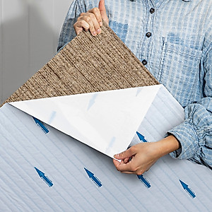 Mohawk Home 24" x 24" Indoor/Outdoor 0.25" Pile Height, Peel and Stick Carpet Tile, Brown Polyester, (15 Tiles) (60 sqft/Box)