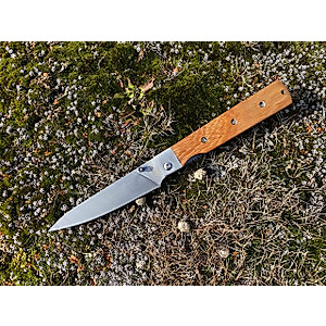 Herbertz Germany Extremely Sharp Pocket Folding Kitchen Chef Knife Paring Utility Knife Natural Rosewood 440 Stainless Steel Japanese Style