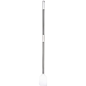 SPARTA 4035600 Plastic Paddle Scraper, Hanging Tab, Long Handle With Stainless Steel Handle For Commercial Cleaning, 48 Inches, White