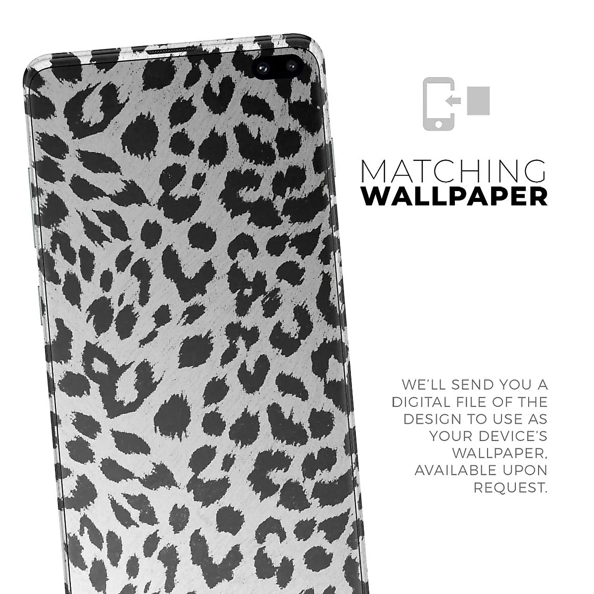 DesignSkinz Vector Leopard Animal Print Protective Vinyl Decal Wrap Skin Cover Compatible with The Samsung Galaxy S20 (Screen Trim & Back Glass Skin)