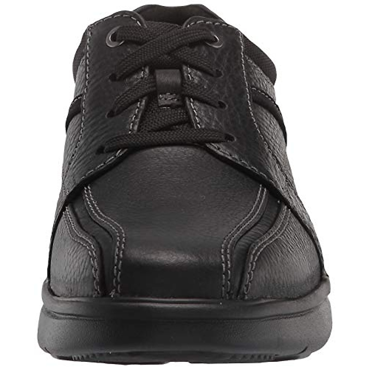 Clarks Men's Bradley Walk Oxford, Black Tumbled Leather, 11 Wide