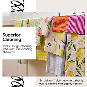 GEOMETRY Kitchen Dish Cloths - Quick Dry Dishcloths for Kitchen - Premium Dish Rags with Geoweave (Lemon Delight)