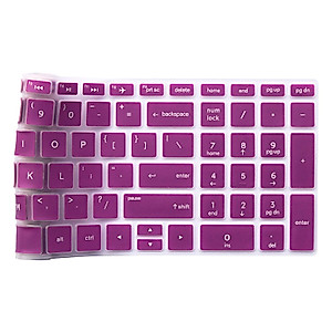 Keyboard Cover Compatible with 15.6" HP Pavilion x360 15-BR075NR, HP Envy X360 15M-BP012DX 15M-BP011DX 15M-BQ021DX, HP Pavilion 15-bs 15-bw 15-cb 15-cc 15-cd Series, 17.3" HP Envy 17M-AE111DX (Purple