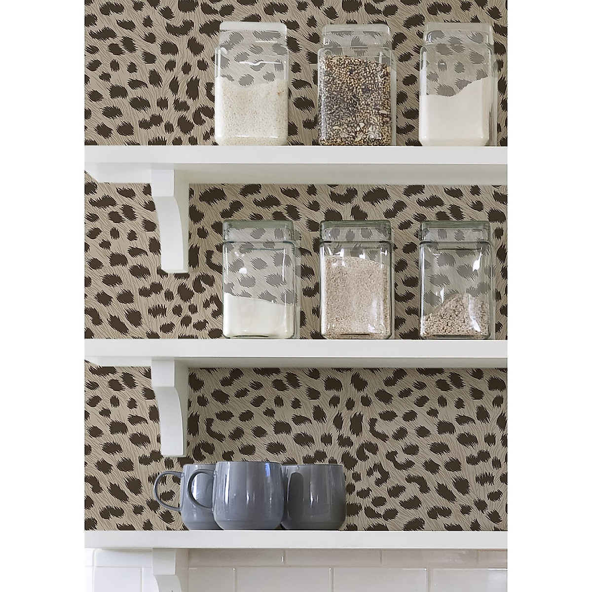 NuWallpaper Tan Spotted Peel & Stick Wallpaper